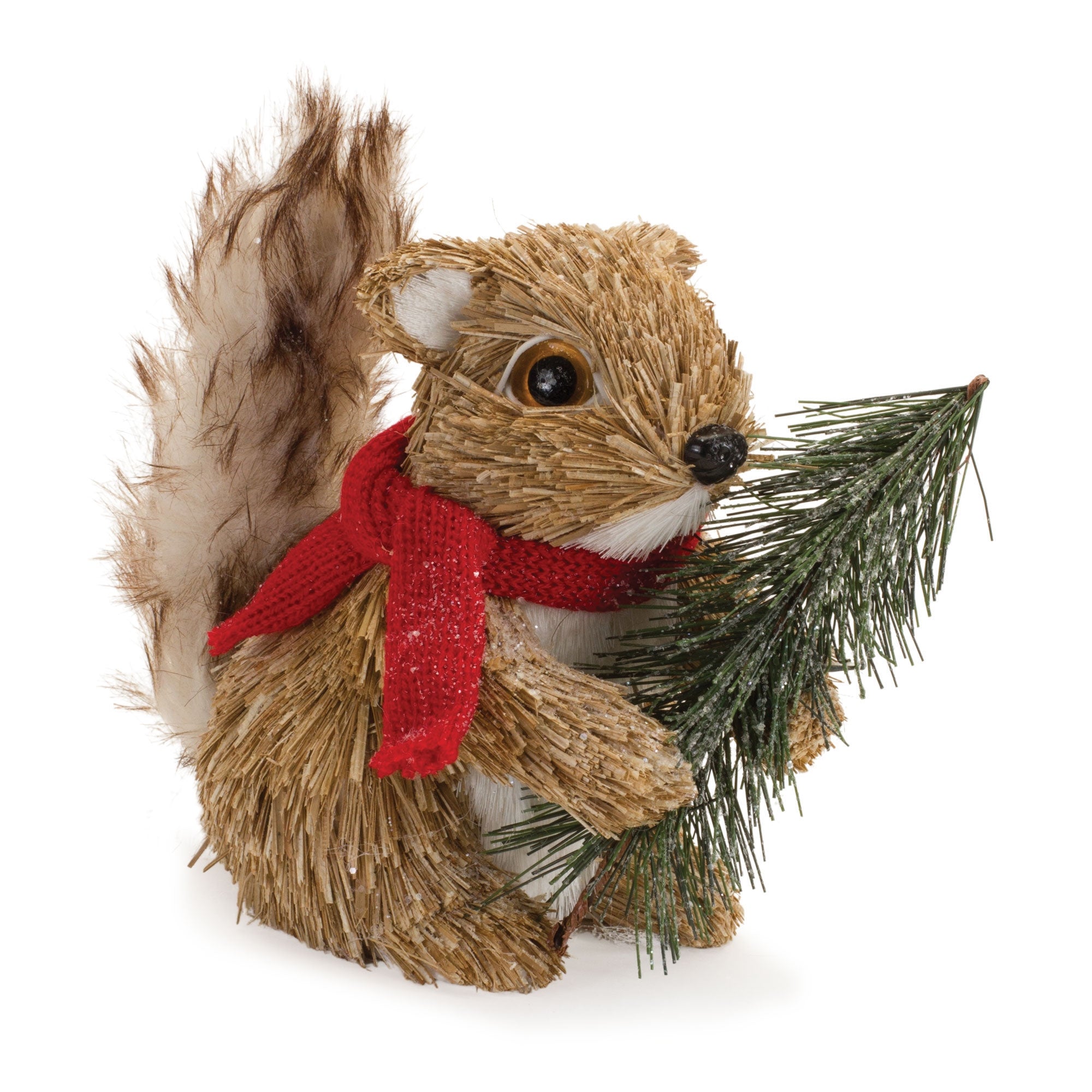Squirrel w/Tree 5.5”H Foam/Sisal