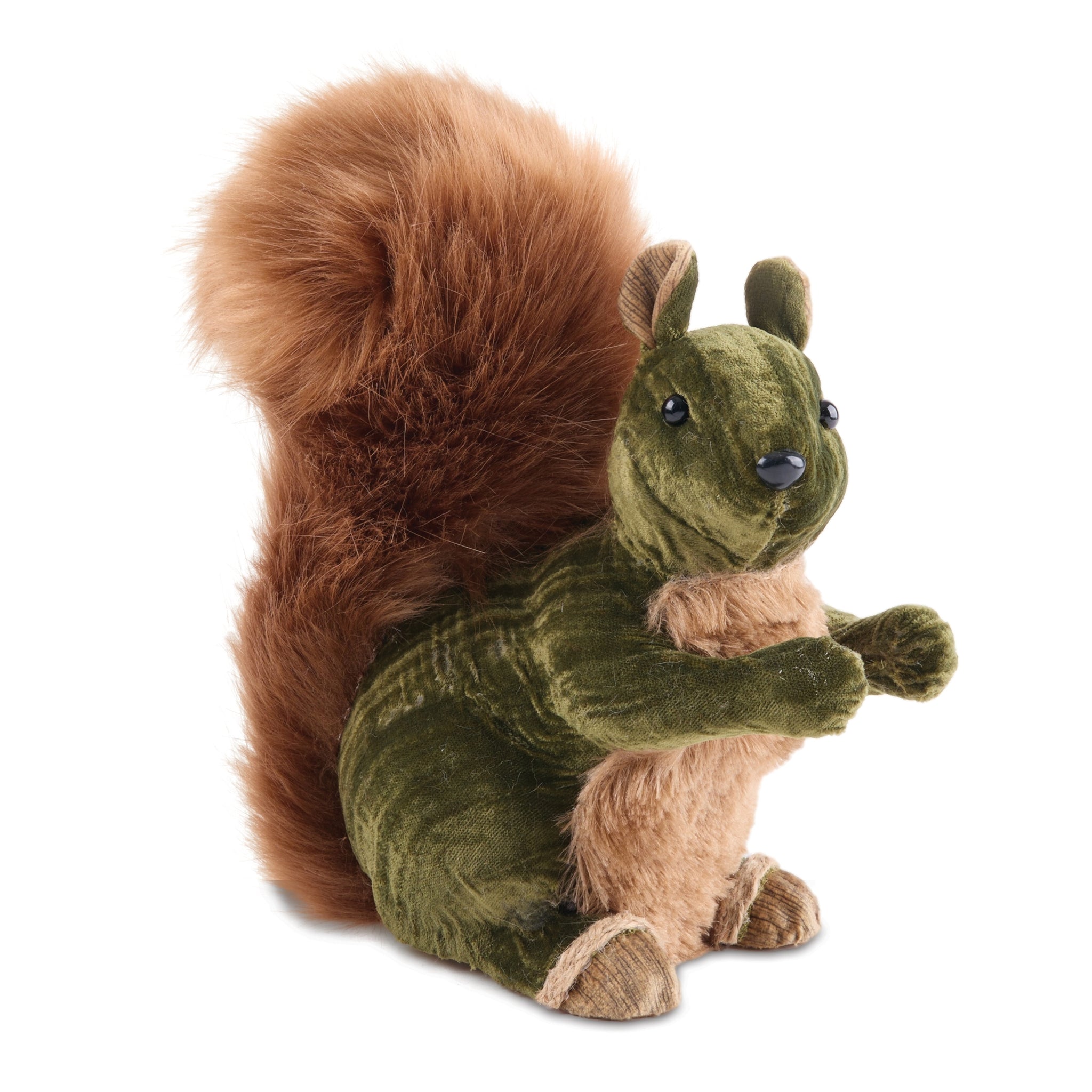 Squirrel 9”H Foam/Fabric/Faux Fur