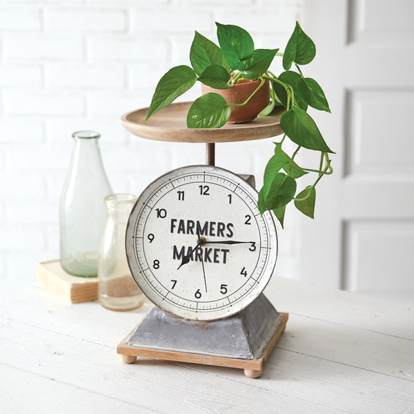Farmer's Market Scale Clock